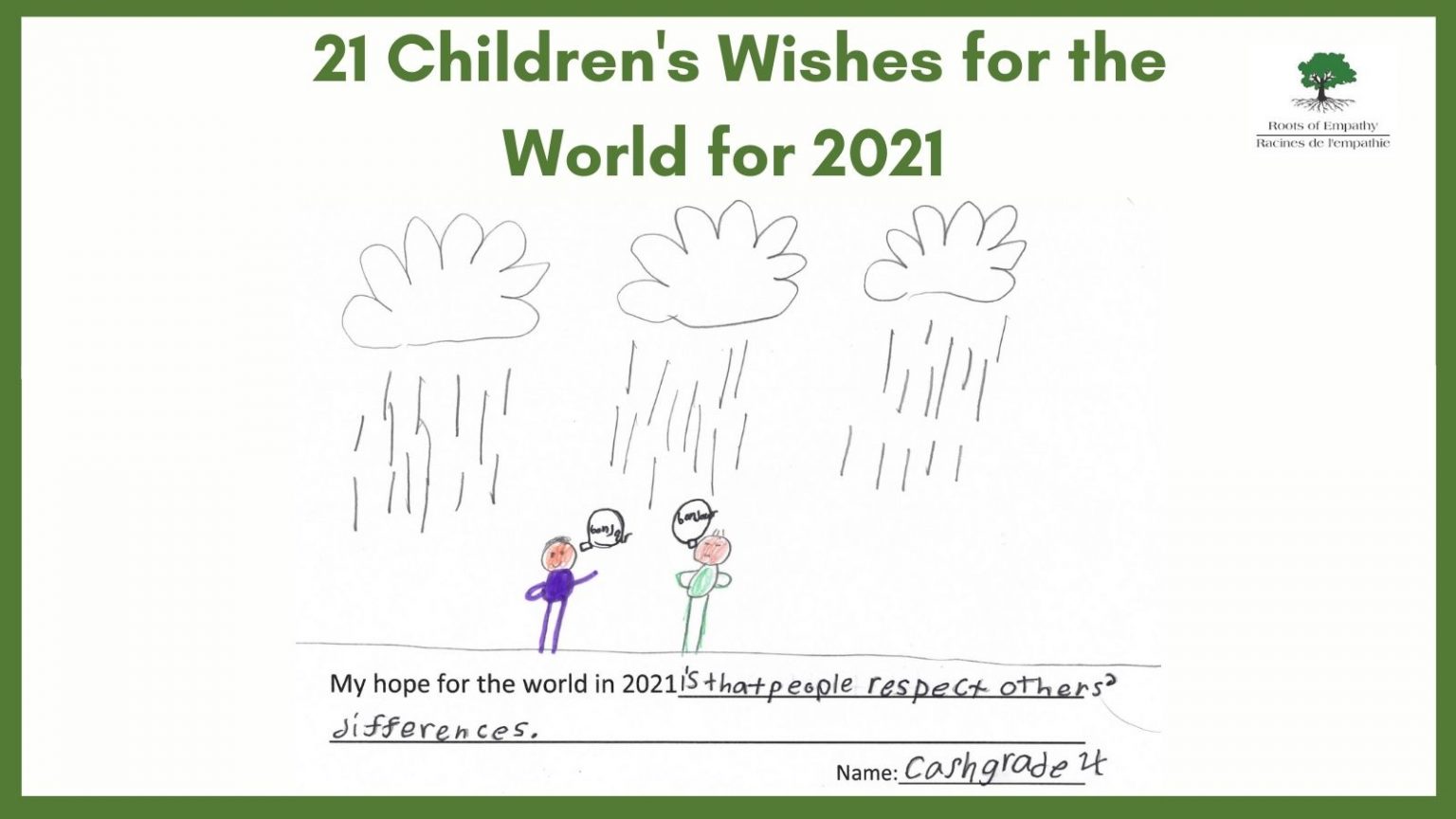 Children's Gallery - 21 Wishes for 2021 - Roots of Empathy